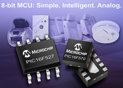 Microchip Releases New PIC® MCUs with Integrated Op-Amps