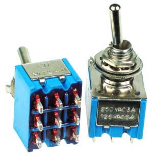 3PDT on-on Miniature Toggle Switch Technical Data