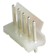 5 Pin .156" Straight Male Polarized Header Technical Data